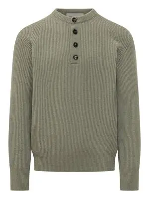 AMARANTO Serafino Knit Top - Salvia