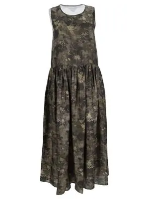 UMA WANG Elegant Draped Midi Dress For - Green