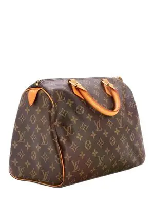 LOUIS VUITTON Speedy Handbag Monogram Canvas 30 Satchel
