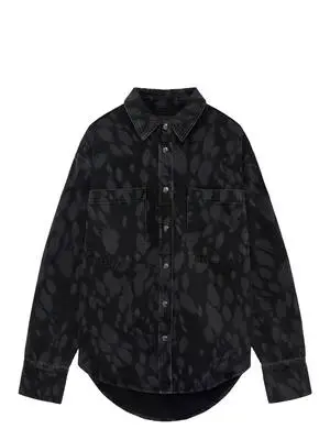 ANINE BING Samy Shirt - Abstract Washed Black