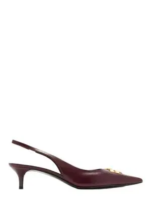 TORY BURCH Charlie Logo-plaque Slingback Pumps