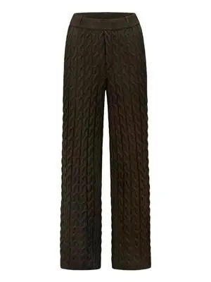 FTC Cable-knit Wide-leg Trousers