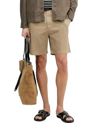 Marc O'polo Belted Logo-patch Shorts - Neutrals
