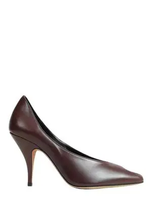 JUDE Icon Creased Leather Pumps - Brown