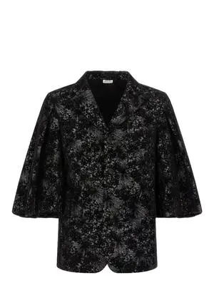 Comme Des Garçons Abstract-pattern Wide-sleeve Blazer - Black