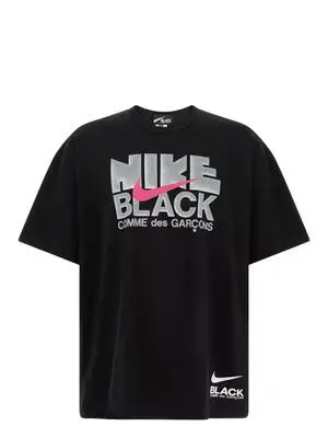 Comme Des Garçons X Nike Logo-print T-shirt - Black