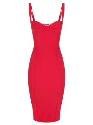 Elisabetta Franchi Technical Fabric Dress - Red