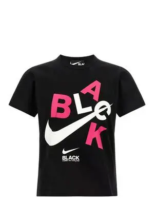 Comme Des Garçons X Nike Logo-print T-shirt - Black