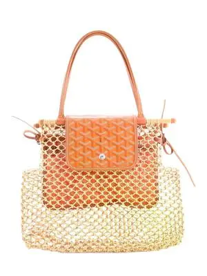 Goyard Aligre Bag Raffia Net With Coated Canvas Tote Bag - Neutrals