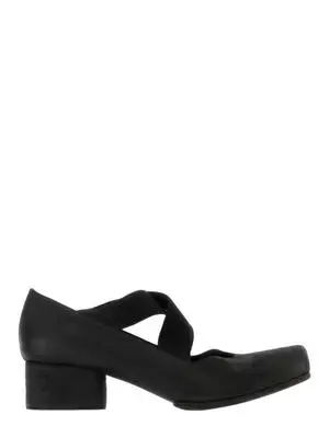 UMA WANG Cross-strap Leather Pumps - Black