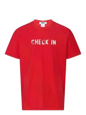 MSGM Double-face Reversible T-shirt - Red