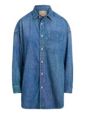 POLO RALPH LAUREN Logo-embroidered Denim Shirt