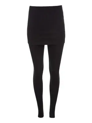 THE PARK Joy Skirt-layered Leggings - Black