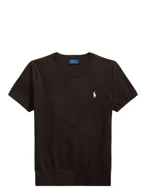 Polo Ralph Lauren Logo-embroidered Short-sleeve T-shirt Brown