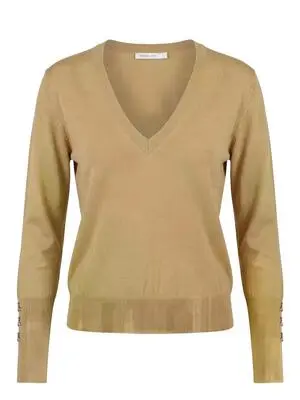 Patrizia Pepe V-neck Wool Sweater - Neutrals