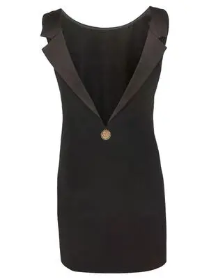 ELISABETTA FRANCHI Backless Crepe Mini Dress