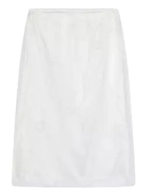 JNBY Mesh-embroidered Layered Midi Skirt - Neutrals
