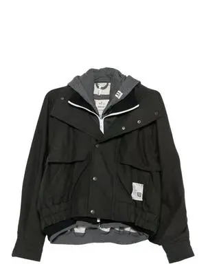 Mihara Yasuhiro Layered-design Hooded Jacket - Black