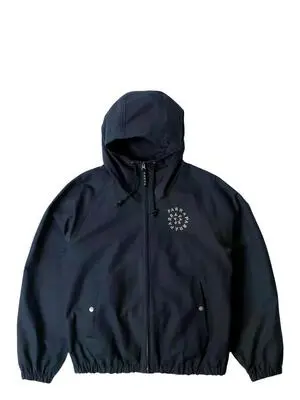 PARRA Circular Logo-print Hooded Coat - Blue