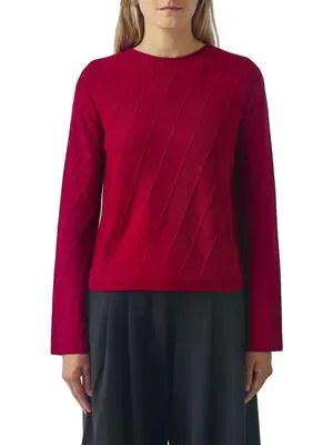 Max Mara Giochi Diagonal-ribbed Sweater Red
