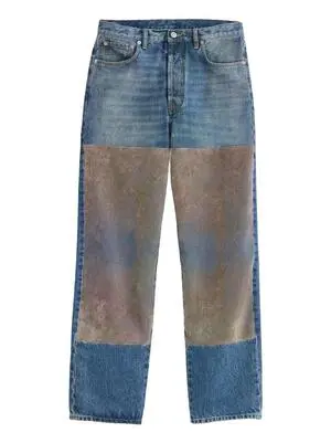 MAISON MARGIELA Flocked-patch Jeans - Blue