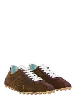 MAISON MARGIELA Sprinters Panelled Leather Sneakers - Brown