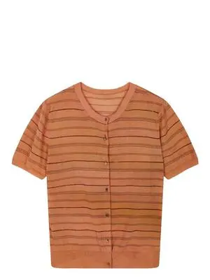 JNBY Striped Short-sleeve Cardigan