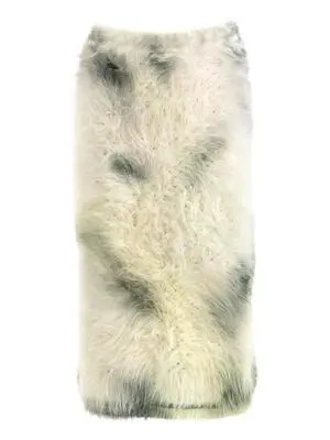 MAISON MARGIELA Fuzzy-texture Midi Skirt