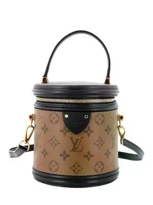 LOUIS VUITTON Cannes Handbag Reverse Monogram Canvas Satchel - Brown