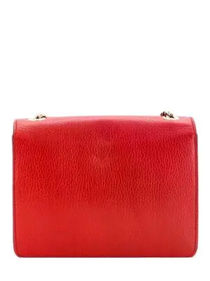 Gucci Interlocking Leather Small Shoulder Bag - Red