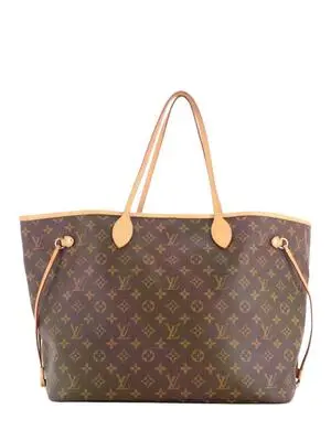 LOUIS VUITTON Neverfull Nm Monogram Canvas Gm Tote Bag - Brown