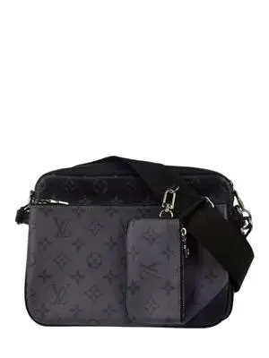 LOUIS VUITTON 2010-2020s Monogram Trio Messenger Shoulder Bag - Black