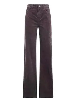 7 For All Mankind Lotta Corduroy Wide-leg Jeans Brown
