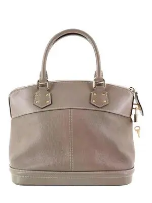 LOUIS VUITTON Suhali Lockit Handbag Leather Pm Tote Bag Grey