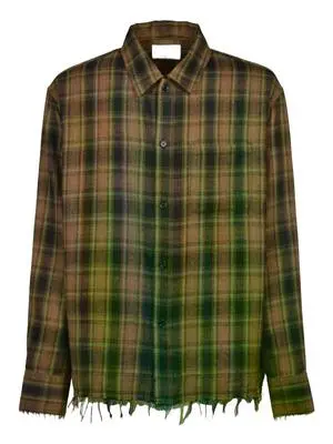 CEDARWOOD Echo Frayed Flannel Shirt - Brown