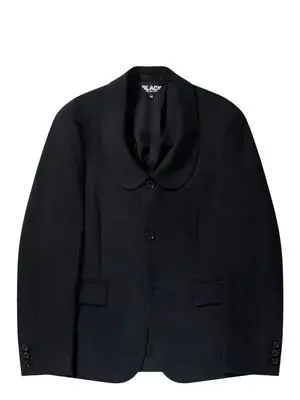 Comme Des Garçons Peter Pan-collar Blazer - Black