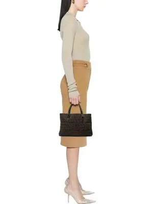 Fendi 2000-2010 Zucchino Canvas Handbag - Brown