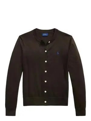 Polo Ralph Lauren Logo-embroidered Button-front Cardigan - Brown
