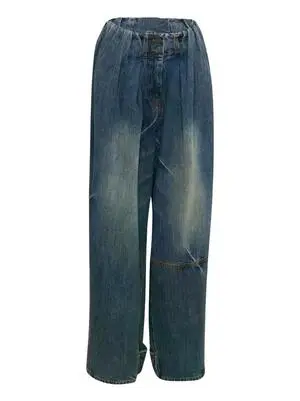 OPEN YY Faded Pleated-waist Jeans