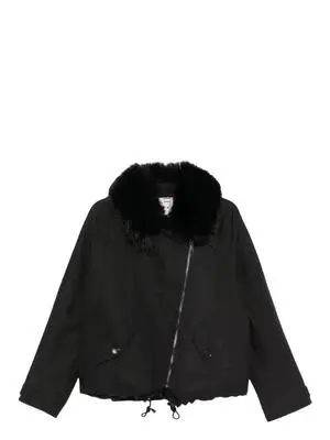VALENTINI 1972 Faux-fur-trim Jacket - Black