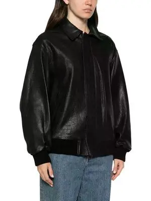 NOUR HAMMOUR Toyen Grained Leather Jacket