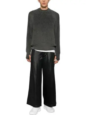 Comme Des Garçons Heavy-ribbed Raglan-sleeve Sweater - Blue