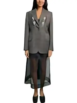 Simone Rocha Embellished Prince Of Wales Check Jacket - Grey