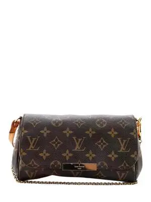 LOUIS VUITTON Favorite Handbag Monogram Canvas Pm Clutch Bag - Brown