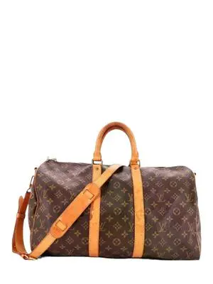 LOUIS VUITTON Keepall Bandouliere Bag Monogram Canvas 45 Travel Bag - Brown