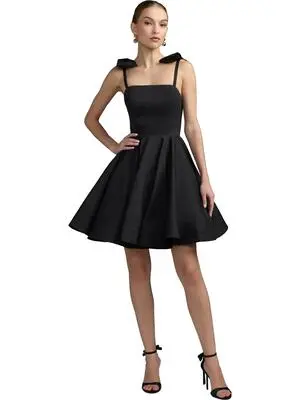 MAC DUGGAL Bow Shoulder Mini Dress