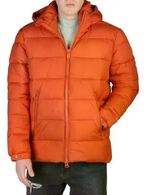 SAVE THE DUCK Hooded Zip-fastening Padded Jacket - Orange