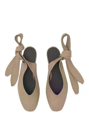 CastaÑer Sybil Tie-fastening Ballet Flats - Neutrals