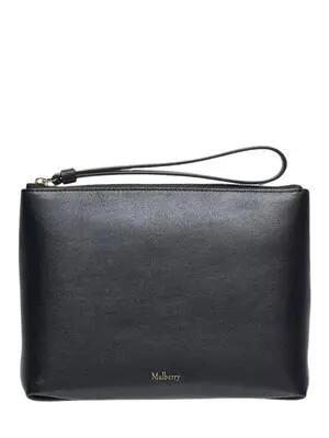 Mulberry Logo-print Leather Pouch - Black