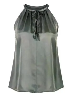 MARELLA Pleated Satin-finish Top